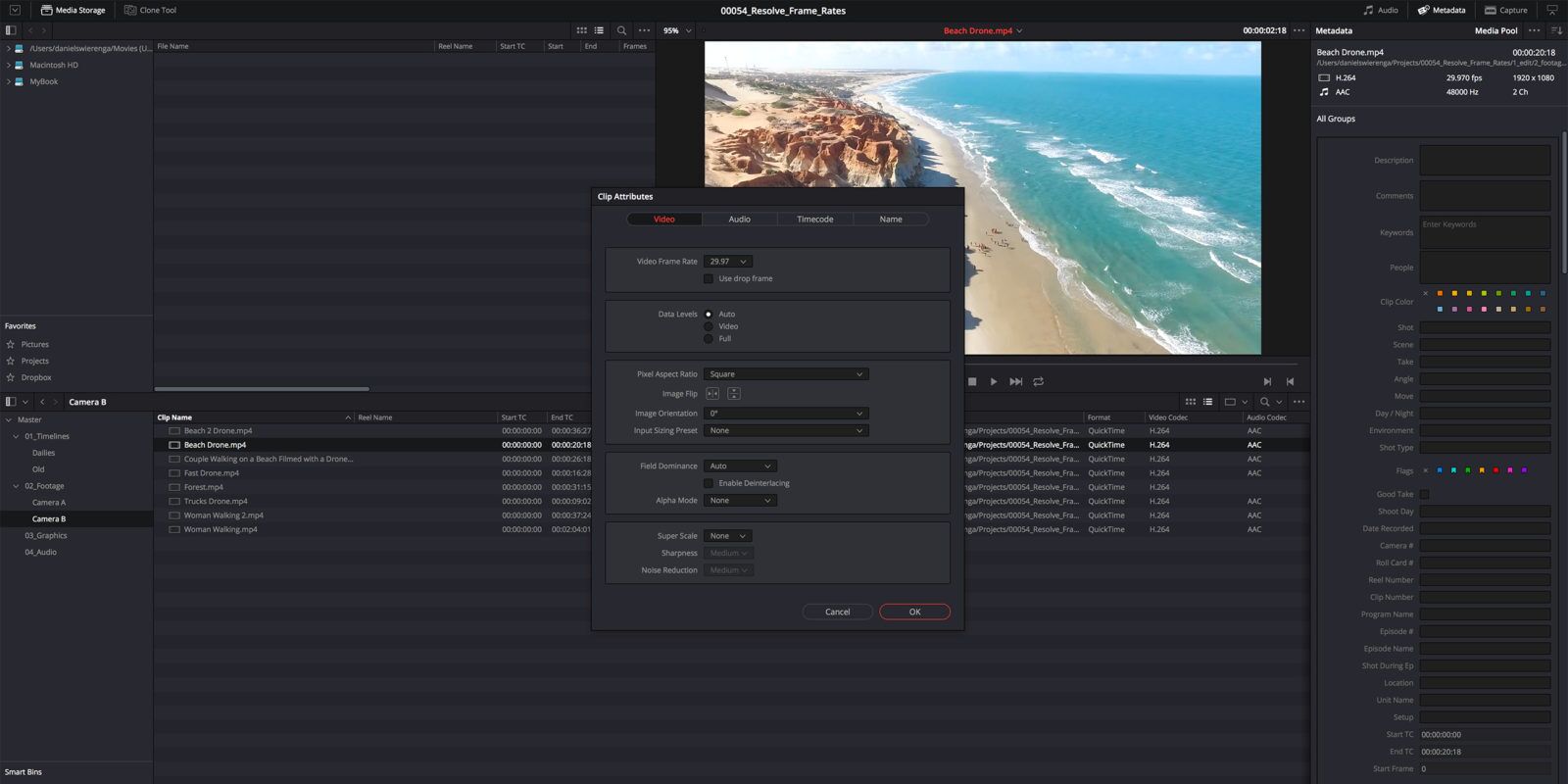 Mixing Frame Rates In Davinci Resolve Part 2 Native Frame Rates