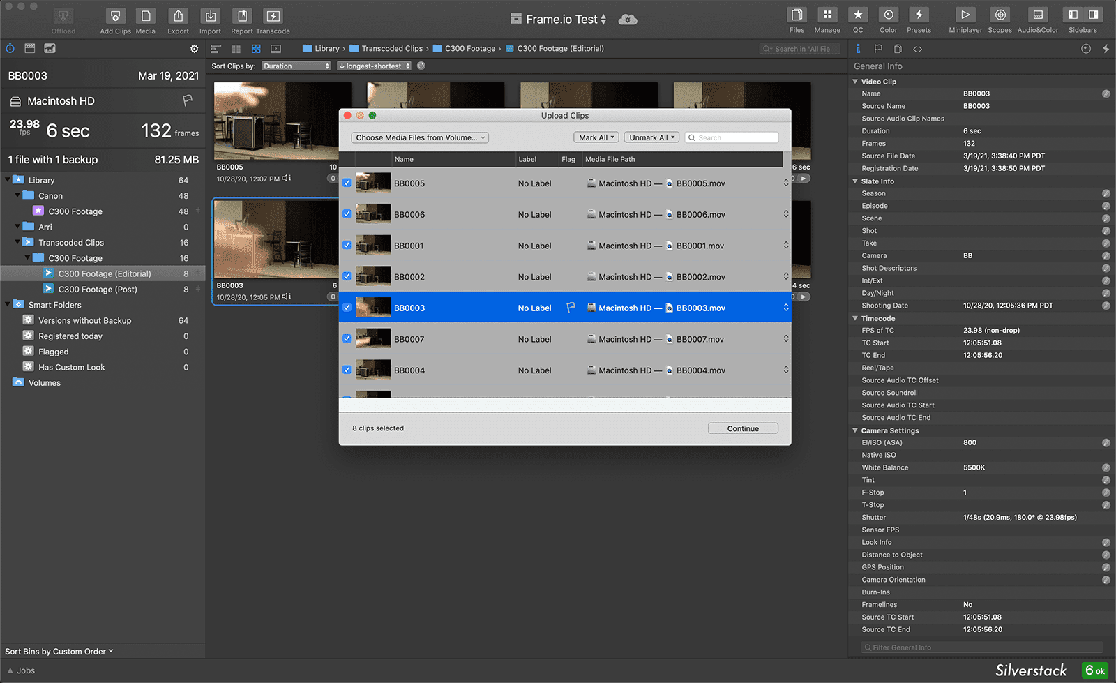 Connect Pomfort Silverstack Lab to Frame.io for Seamless Dailies