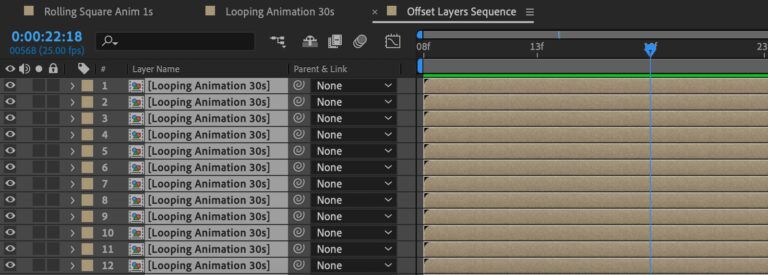 How to Automatically Stagger or Offset Multiple After Effects Layers