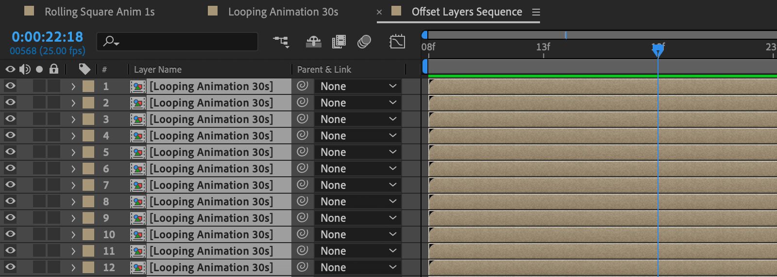 How to Automatically Stagger or Offset Multiple After Effects Layers