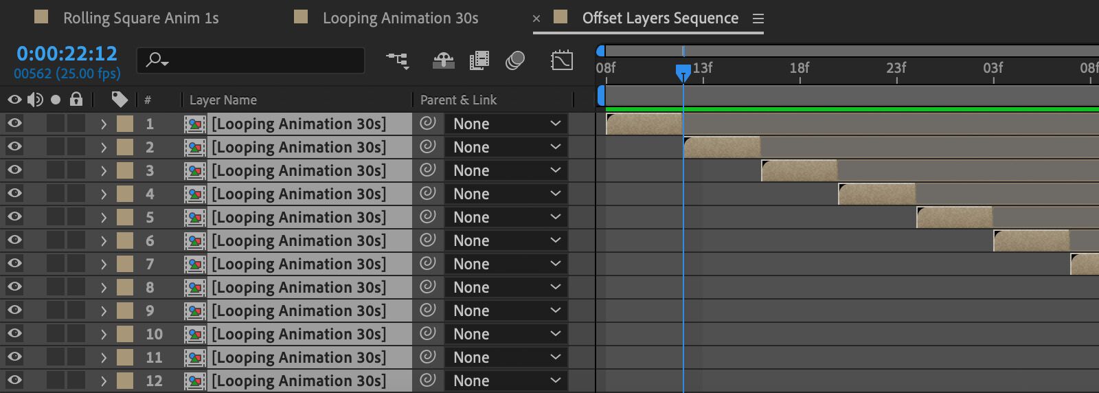 How to Automatically Stagger or Offset Multiple After Effects Layers