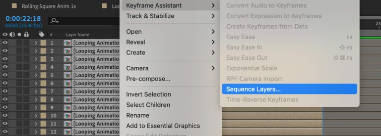 How to Automatically Stagger or Offset Multiple After Effects Layers