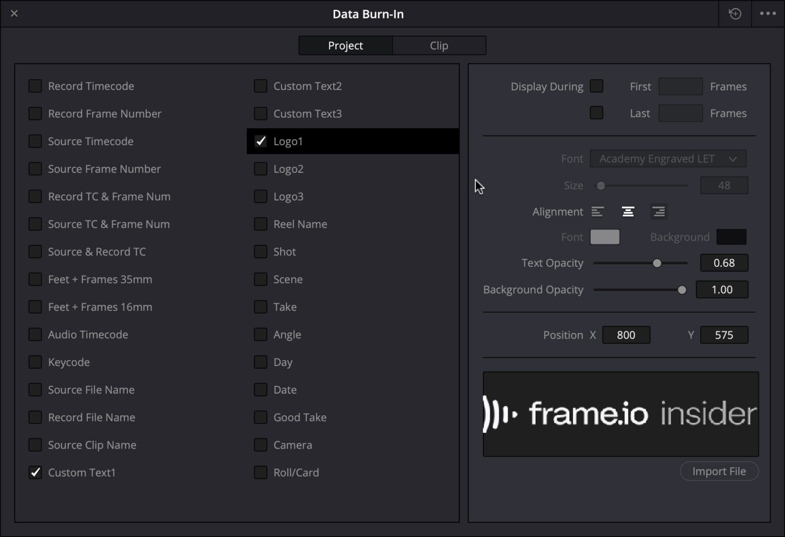 How to protect your videos using Resolve's Data Burn-In tool