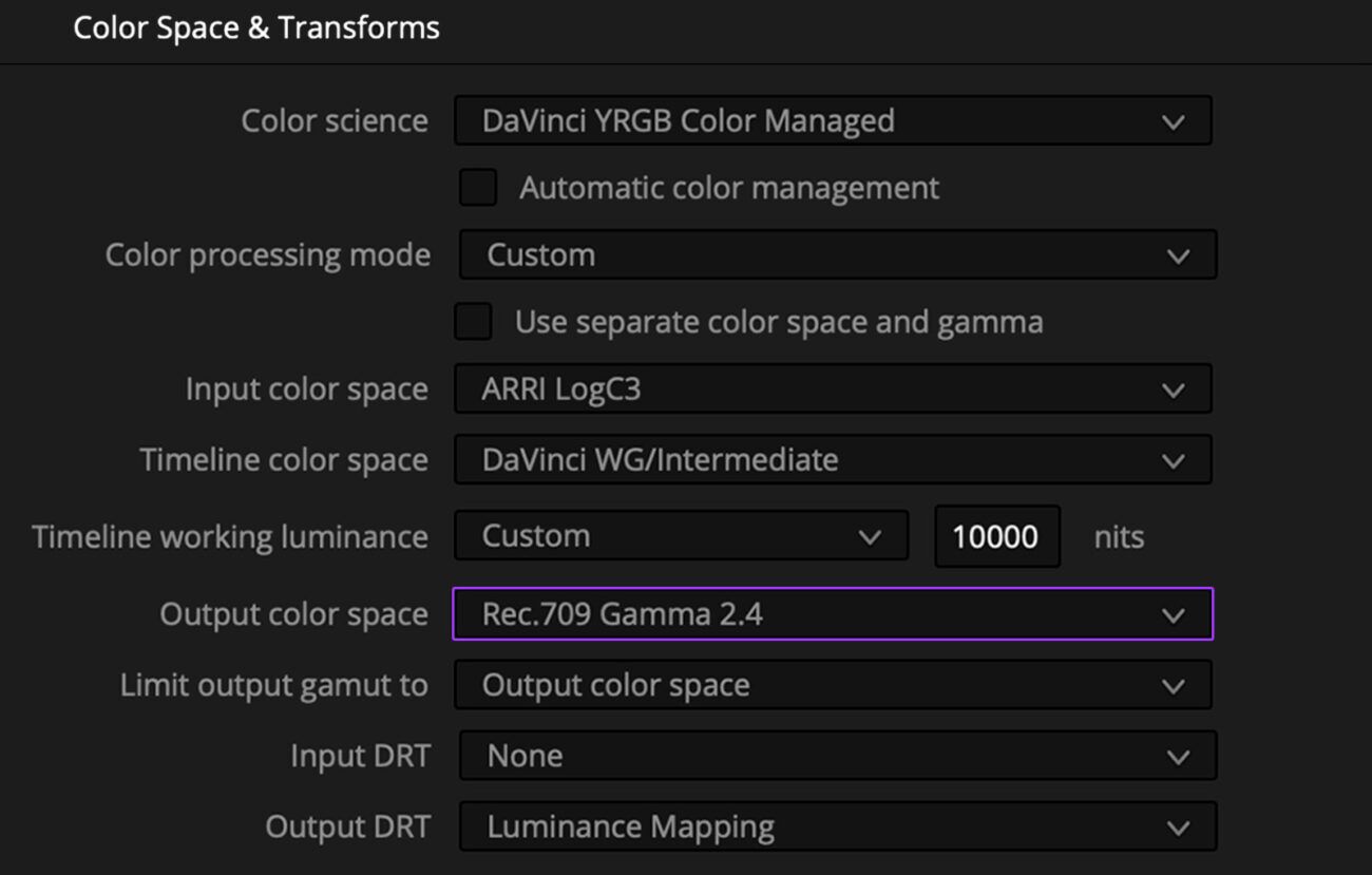 Use a Cheat Sheet for DaVinci Resolve Color Management Setup