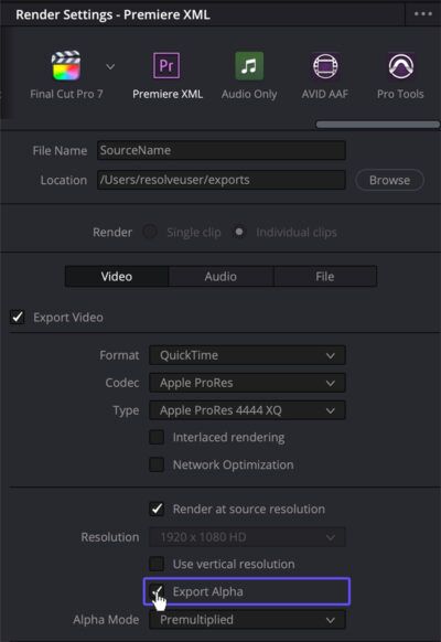 Insider Tips: Export with Alpha Transparency from Resolve