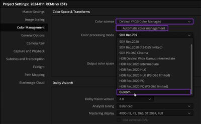 Should You Use Resolve Color Management or CSTs? - Frame.io Insider